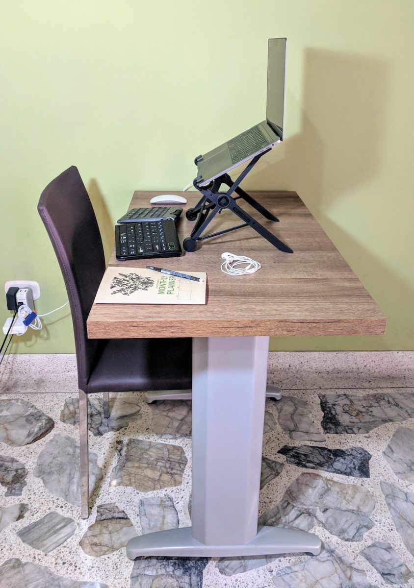 My Portable Ergonomic Workstation Set Up for Digital Nomads